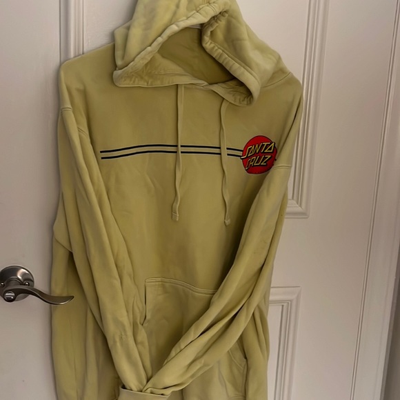 Santa Cruz Skateboards | Sweaters | Yellow Santa Cruz Hoodie | Poshmark